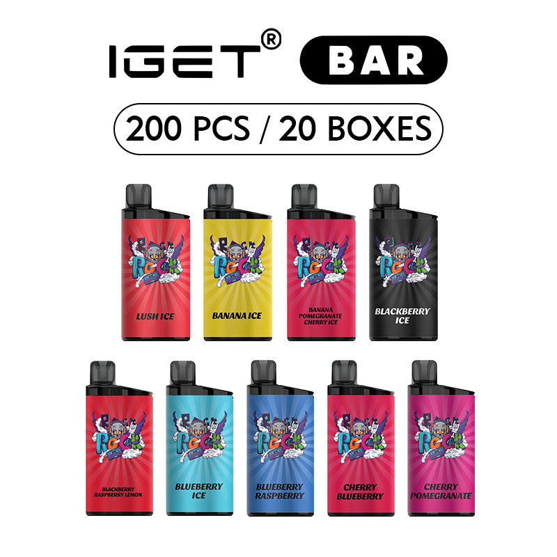 IGET Bar - IGET Bar Flavours - IGET Bar Wholesale - 200 Pcs / 20 Boxes ...